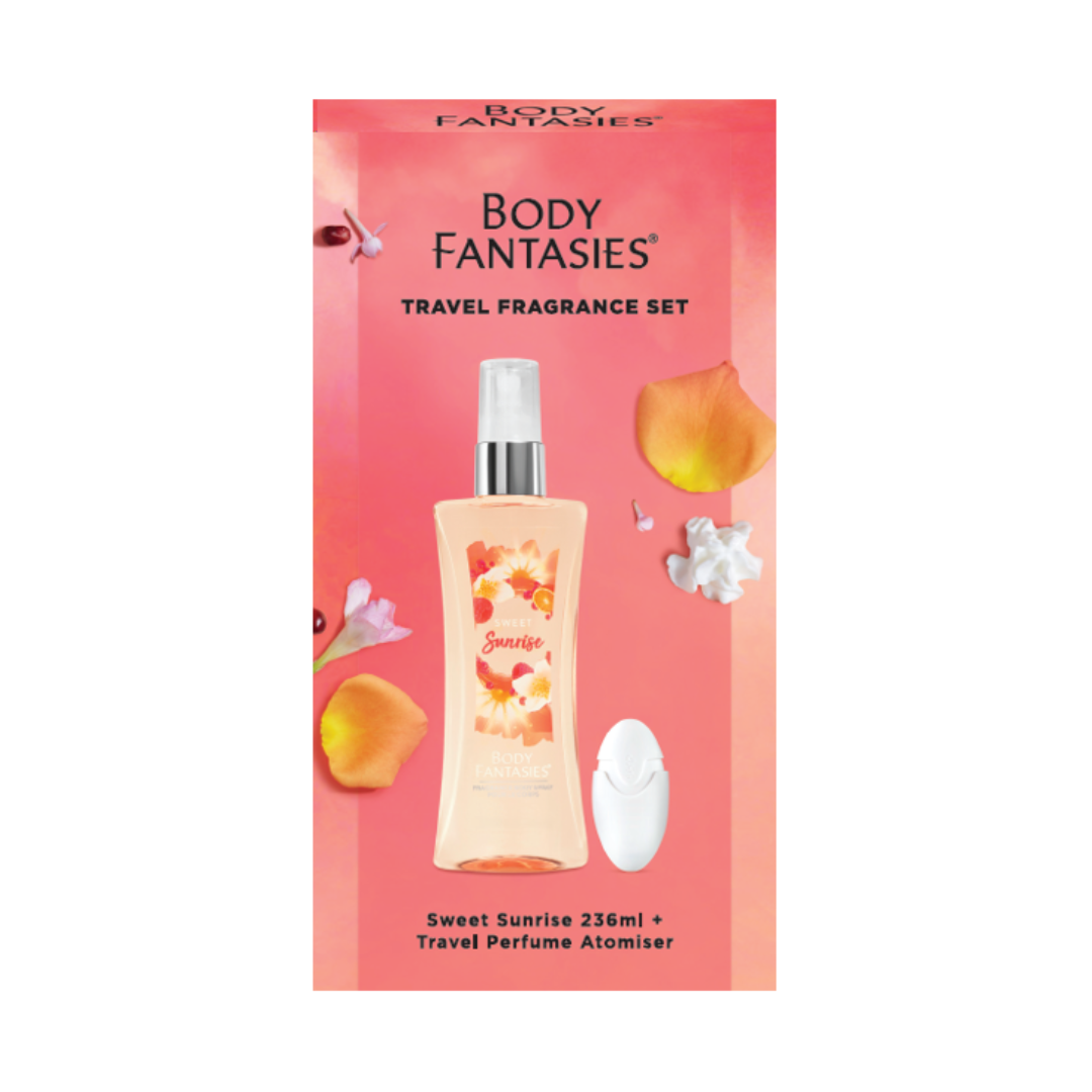 Body Fantasies Sweet Sunrise + Perfume Atomiser Travel Set